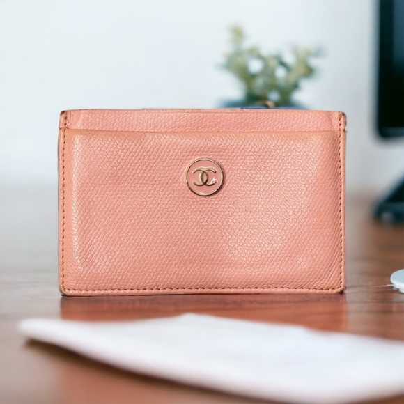 CHANEL | Bags | Authentic Chanel Light Pink Leather Timeless Card Id ...